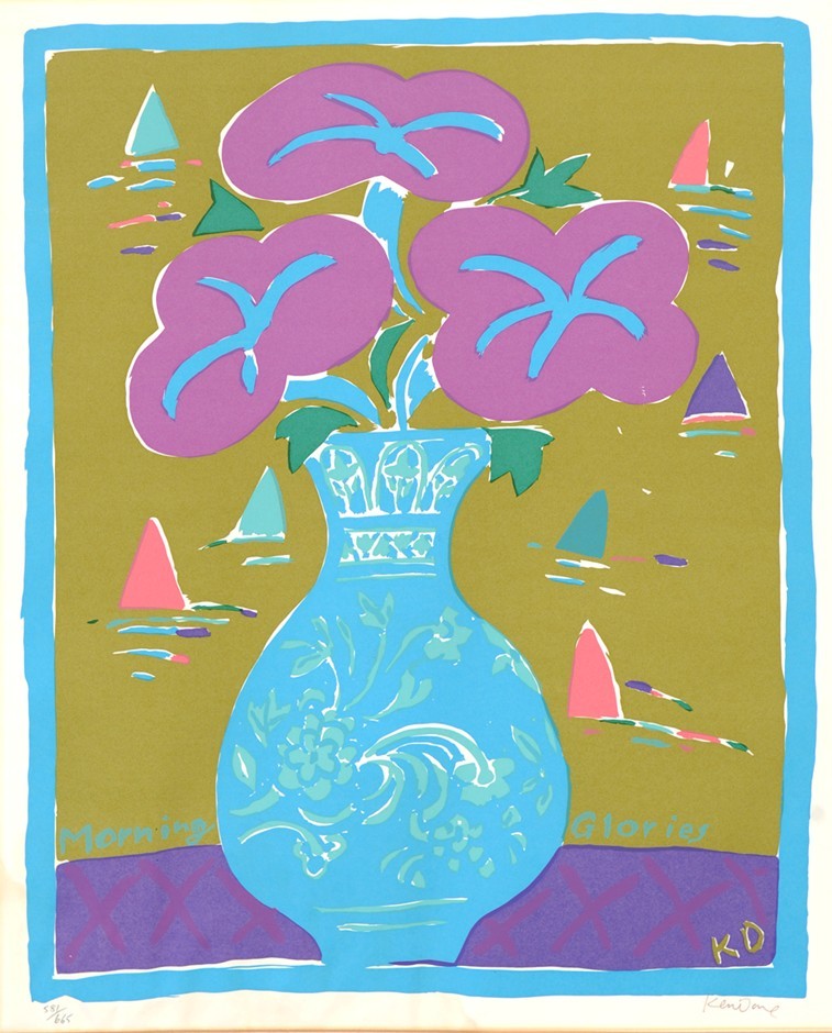 Ken Done (1940-), Signed Limited Edition Screenprint, "Morning Glories" Auction (0064-2301357 ...