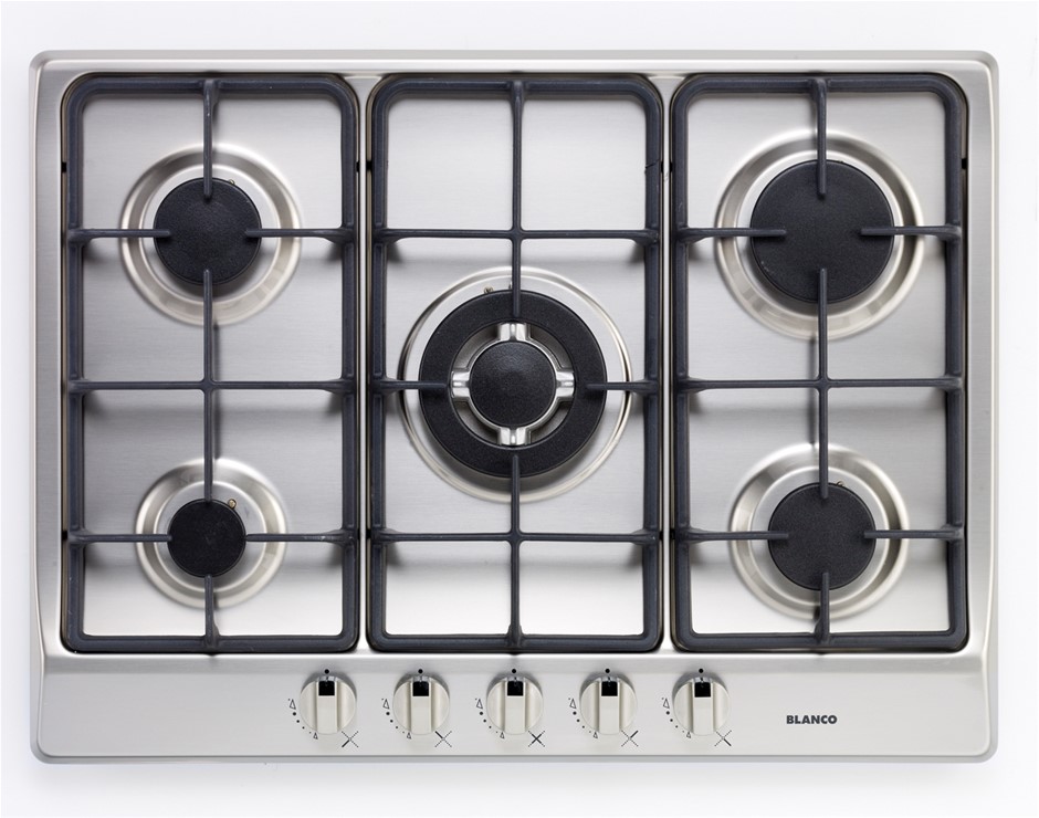 Buy Blanco 70cm, Gas Cooktop including Wok burner (CG705WXFFC) | Grays ...