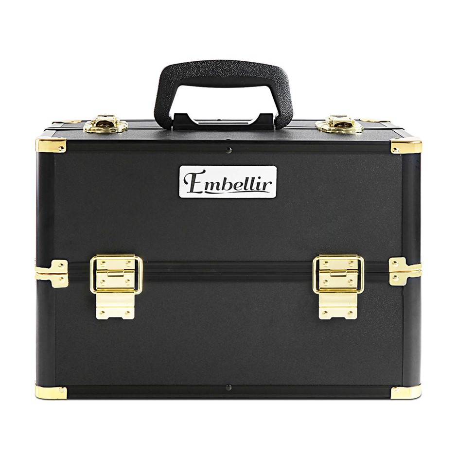 Buy Embellir Portable Cosmetic Beauty Makeup Case - Black & Gold ...