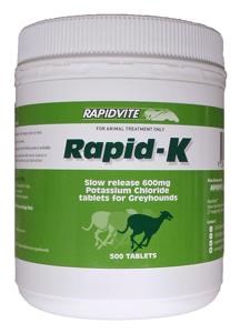 Buy Rapid-K Potassium Chloride Tablets for Greyhounds 125's | Grays ...