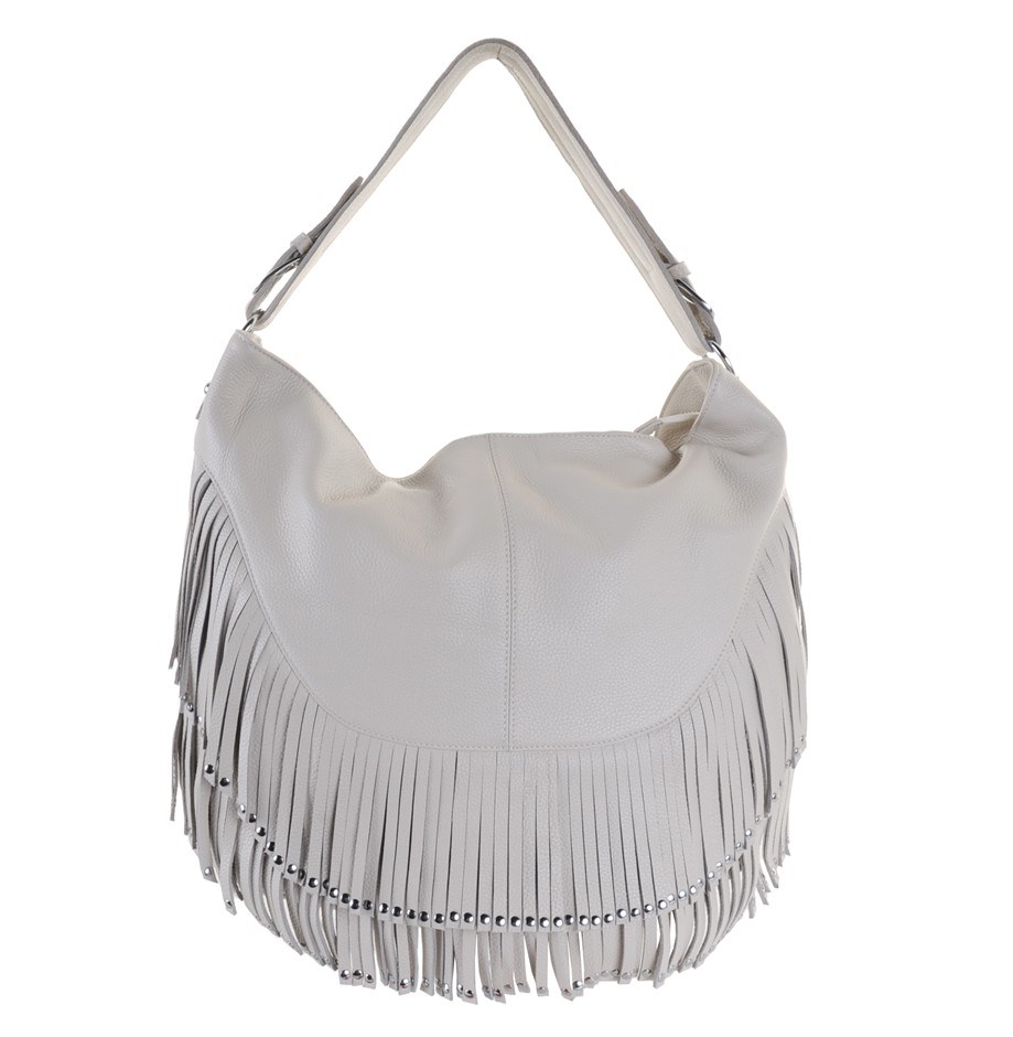 Buy Isabella Bacci Medina Leather Fringe Pouch Handbag | Grays Australia