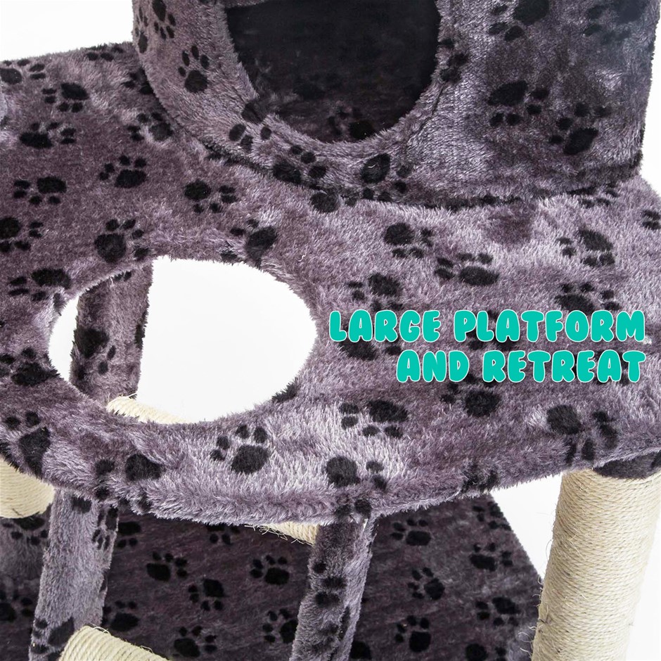 Buy Cat Tree Scratcher BEAR 120cm - GREY | Grays Australia