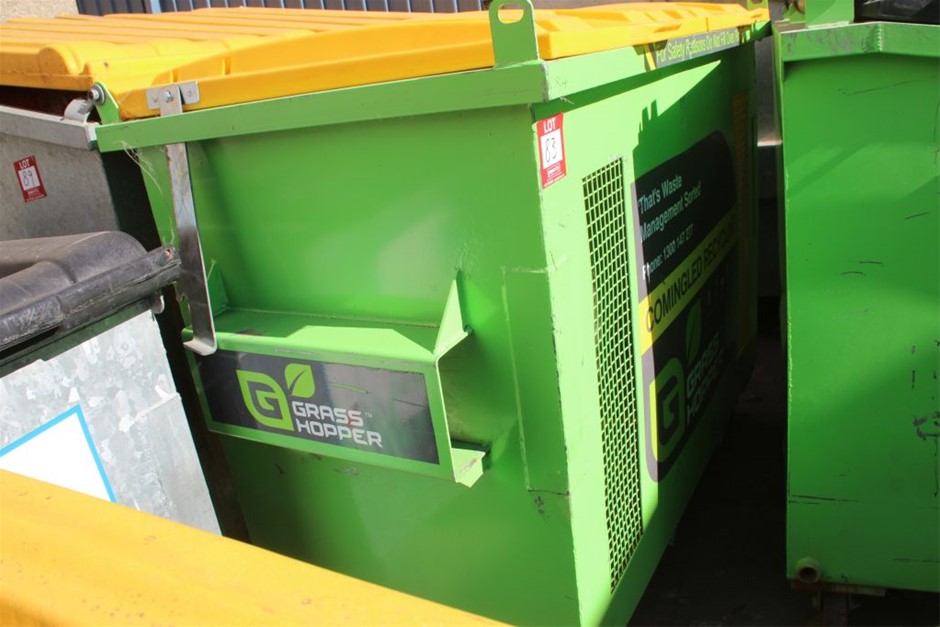 2 Cubic Meter Front Load Mobile Waste Bin Auction (0083-5036552 ...