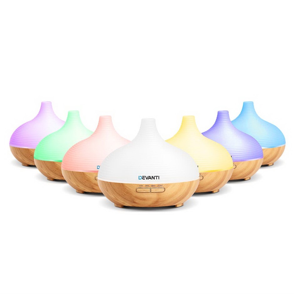 Buy DEVANTi Aroma Diffuser Aromatherapy Oil Ultrasonic LED Air ...