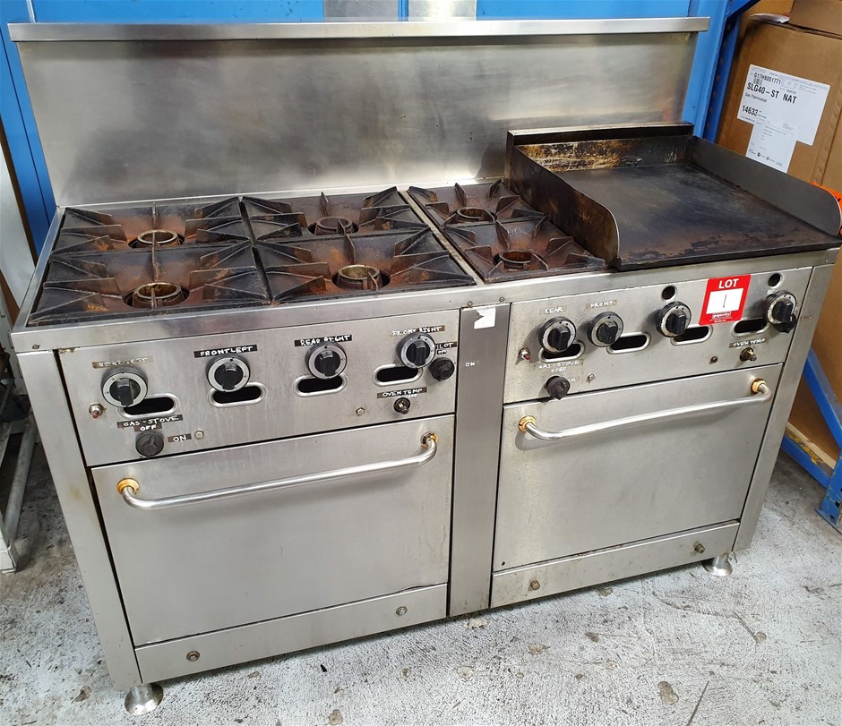 Waldorf Double Oven Range - 6 Burner 600 Grill Double Ovens Auction ...