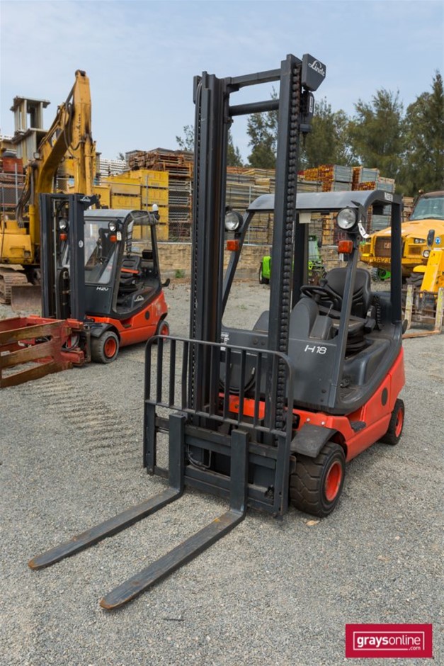 2010 1.8 Tonne Linde H18T-03 4 Wheel Counter Balance Forklift Auction ...