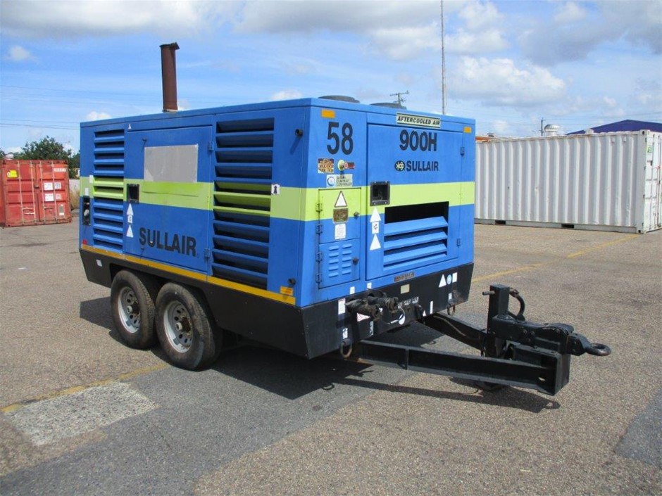 Sullair 900 CFM Dual Axle Compressor Trailer Auction (0010-7039852 ...