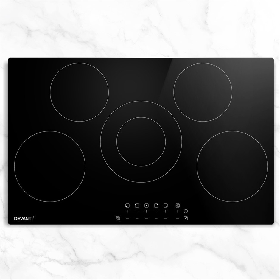 Buy Devanti 90cm Ceramic Cooktop Electric Cook Top 5 Burner Stove ...