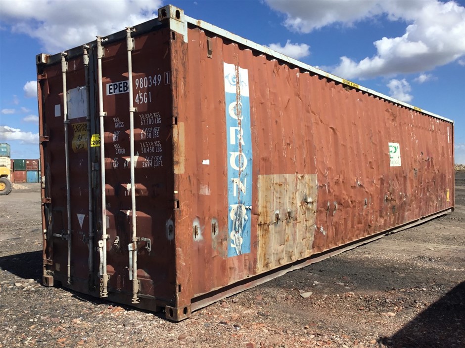 40ft High Cube Open Top Shipping Container Auction (0061-7026322 ...