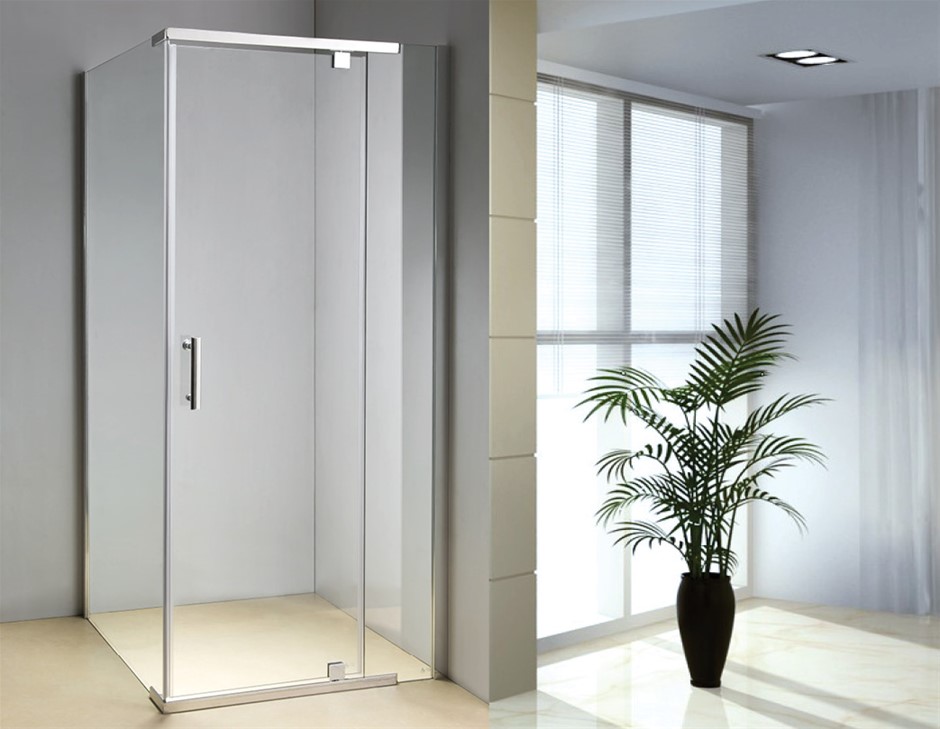 Buy Shower Screen 1000x1000x1900mm Framed Safety Glass Pivot Door | Grays Australia