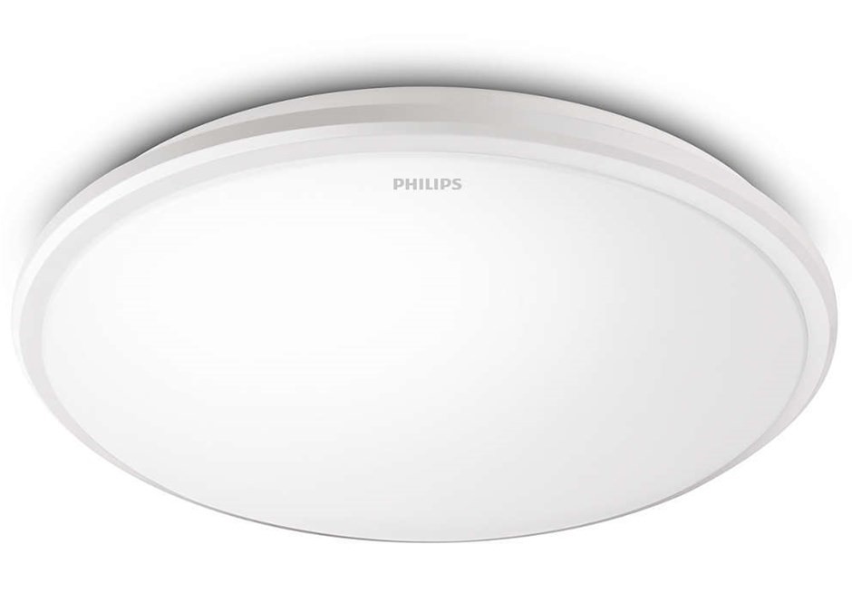 Philips LED Oyster Ceiling Light Fitting 17W Slimline 2700K Warm White ...