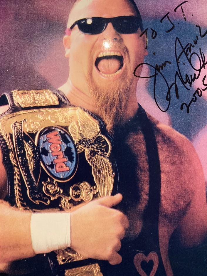 Wwe Jim 'The Anvil' Neidhart ( D 2018) Hand Signed Photo Auction (0021 ...