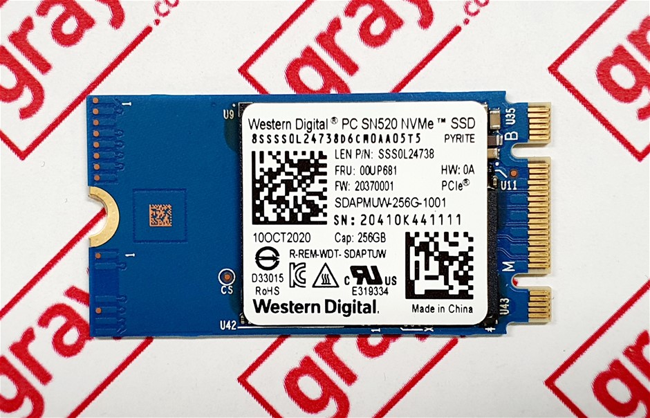 Western Digital 256GB M.2 NVMe 2242 PCIe Gen 3x2 Solid State Drive ...