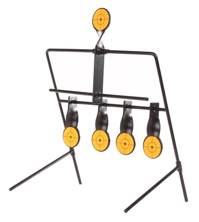 Metal Rotary Shooting Reset Target Frame Size 26cm x 29cm with 5 x ...
