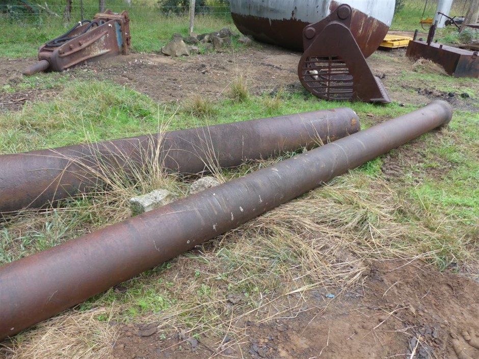 Qty 2 x Lengths of Concrete lined Steel Water Pipe Auction (0906 ...