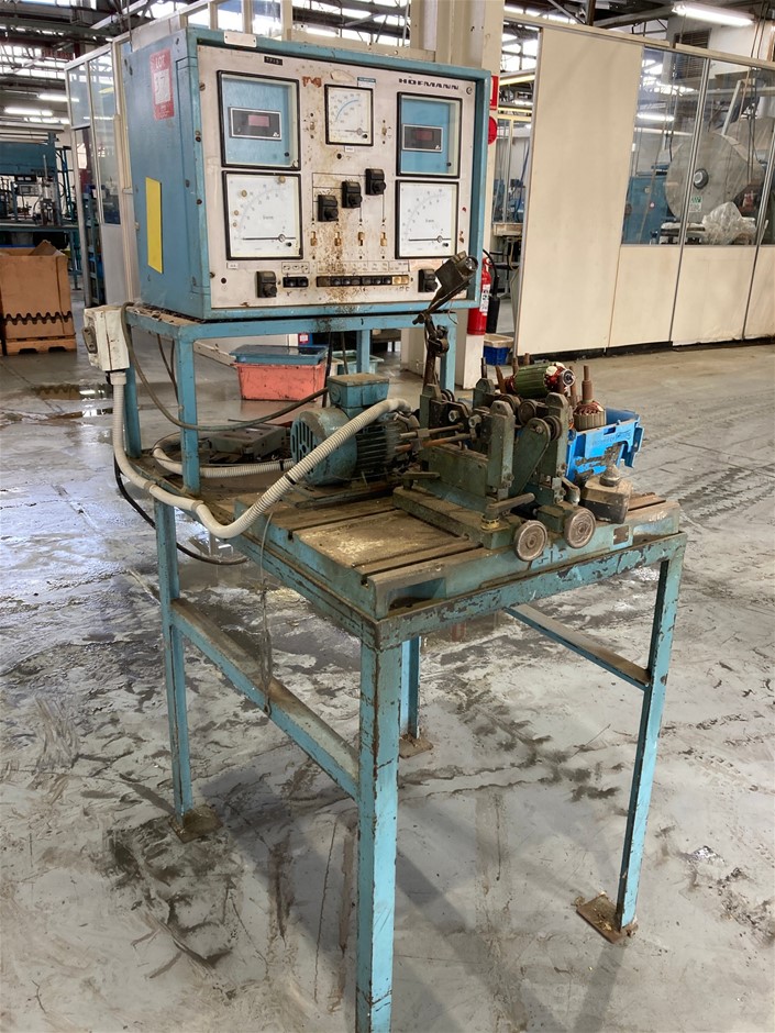 Hofmann Armature Balancing Machine on Steel Frame Table Auction (0037 ...