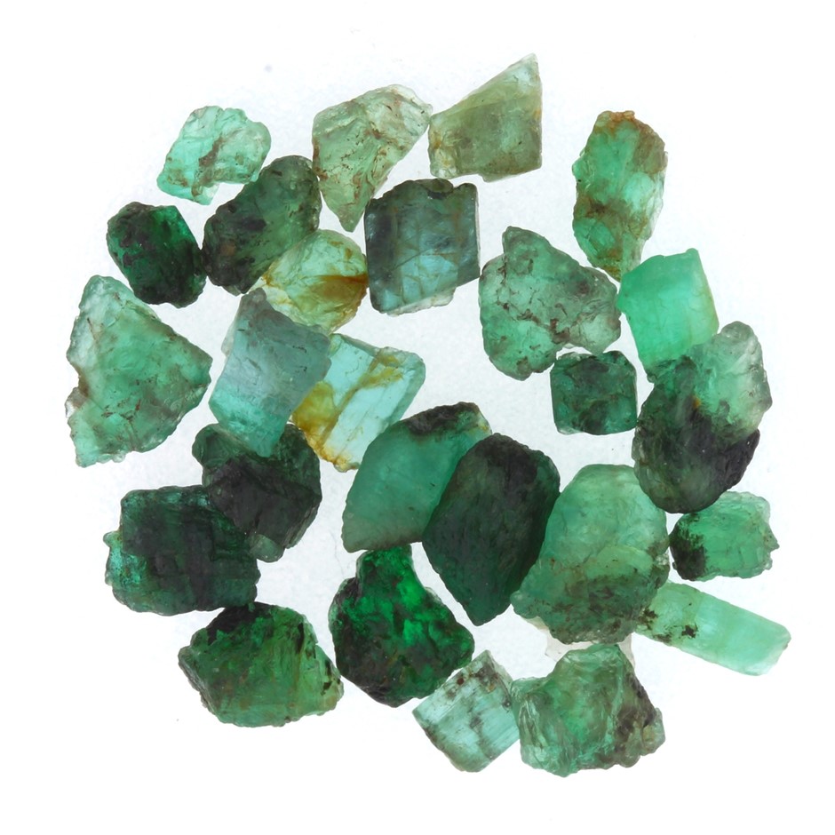 15.88ct Rough Colombian Emerald Parcel Auction (0001-2536503) | Grays ...