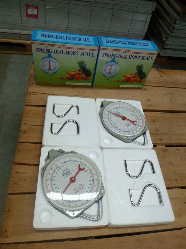 2 Spring Dial Hoist Scale Mechanical with 150mm Diameter Face Auction ...