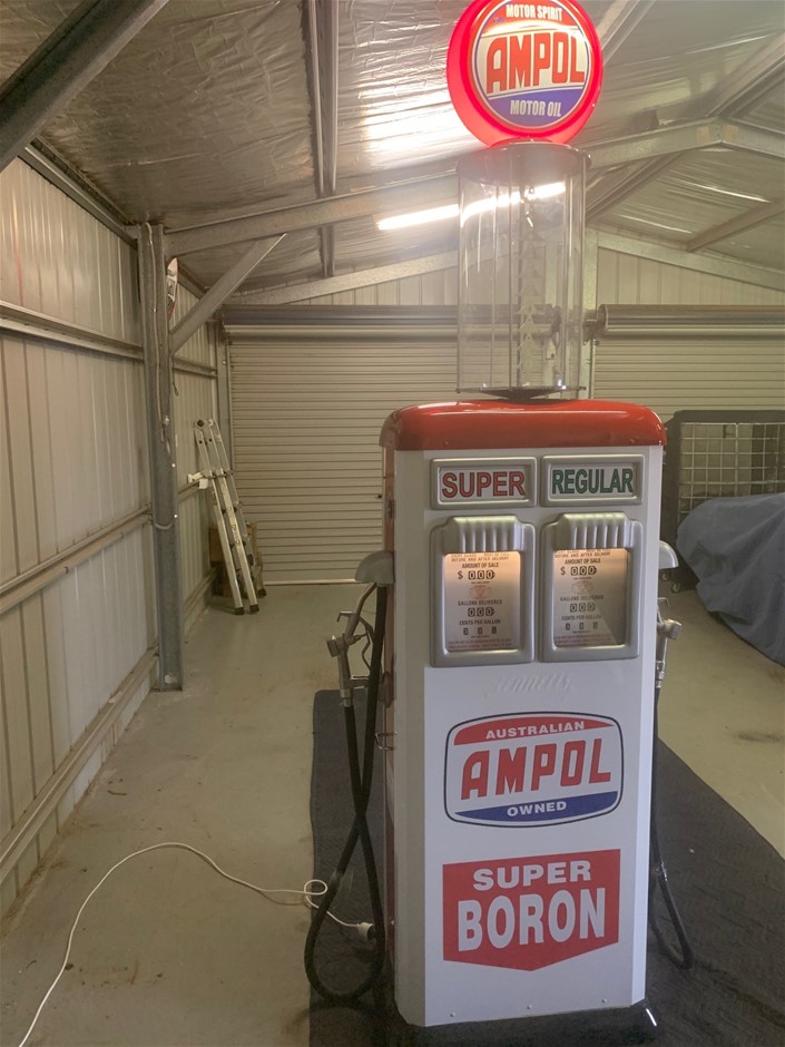 Retro Ampol Dual Fuel Pump Auction (0001-8014034) | Grays Australia