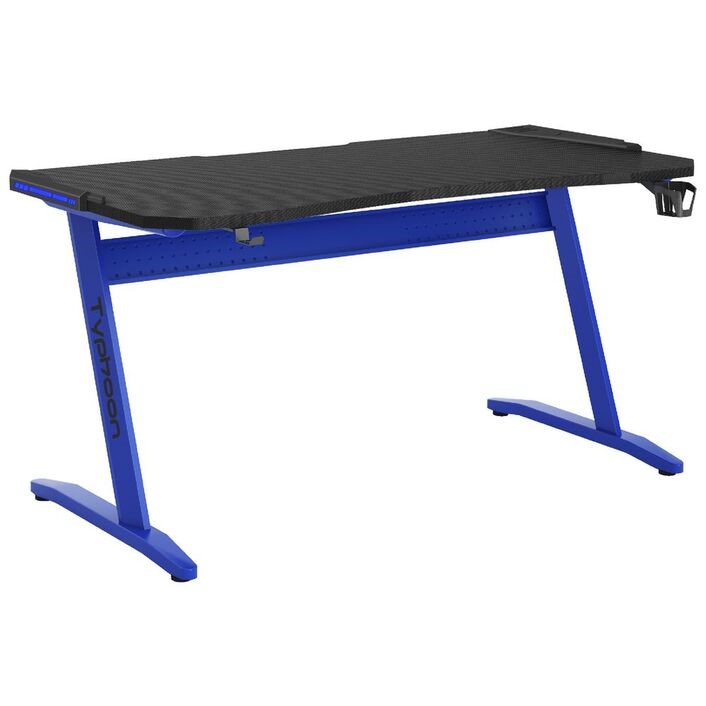 Typhoon Elite Gaming Desk 1500mm Black and Blue Auction (0044-2184637 ...