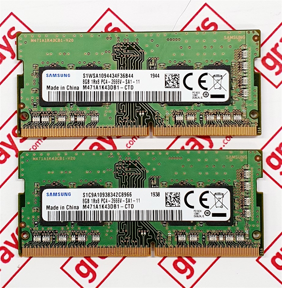 Samsung 16GB (2X 8GB Modules) PC4-2666V Sodimm 260pin DDR4 Laptop ...