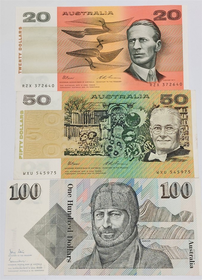 Complete Set of Australian Paper Decimal Banknotes Auction (0068 ...