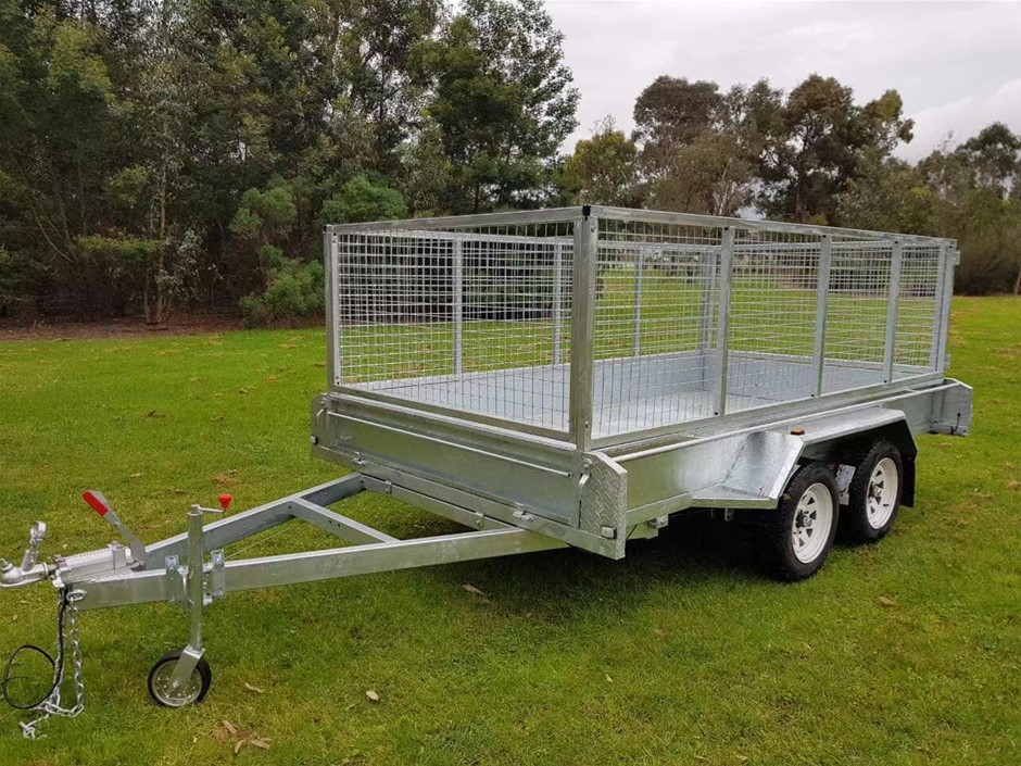 2021 Galvanised 12x6 Tandem Box Trailer with 900mm Cage Auction (0007 ...