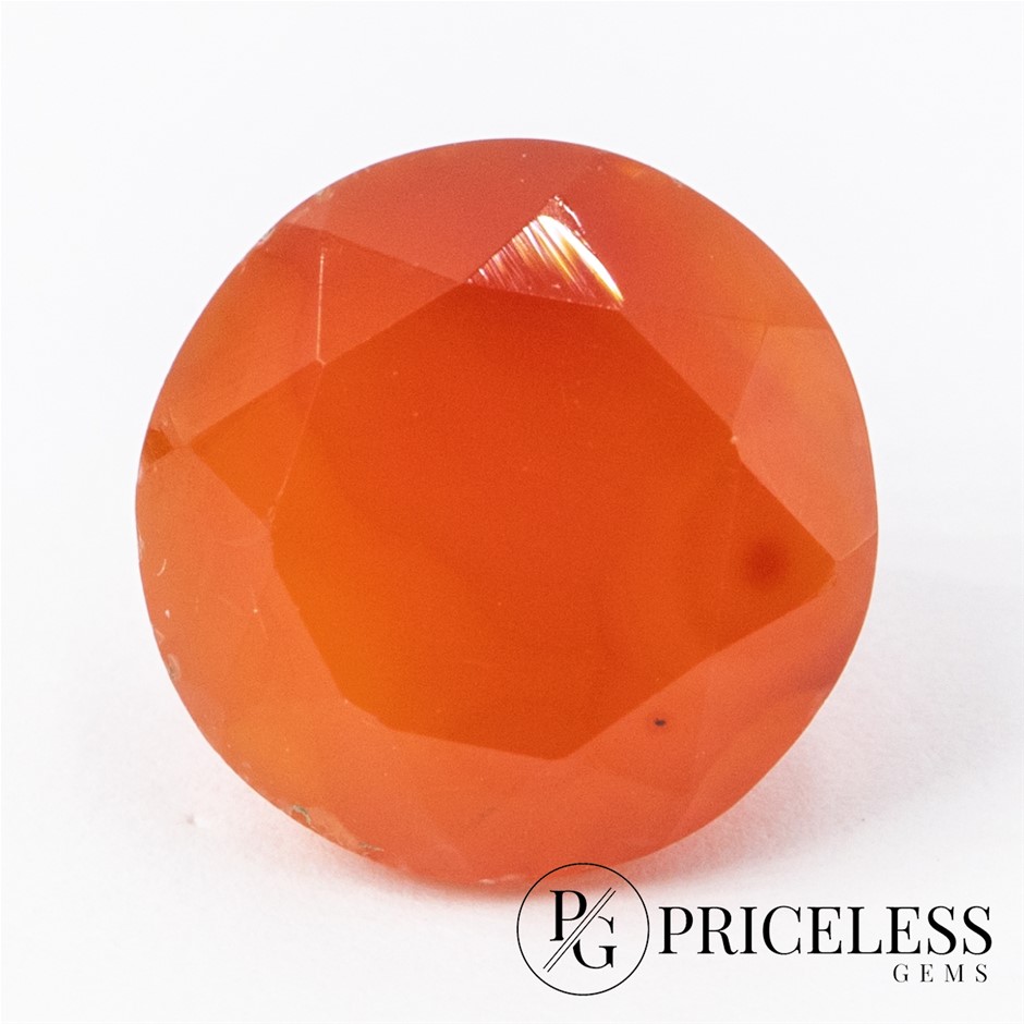 8.60ct Gorgeous Rich Faceted Carnelian - Large Size! Auction (0001 ...