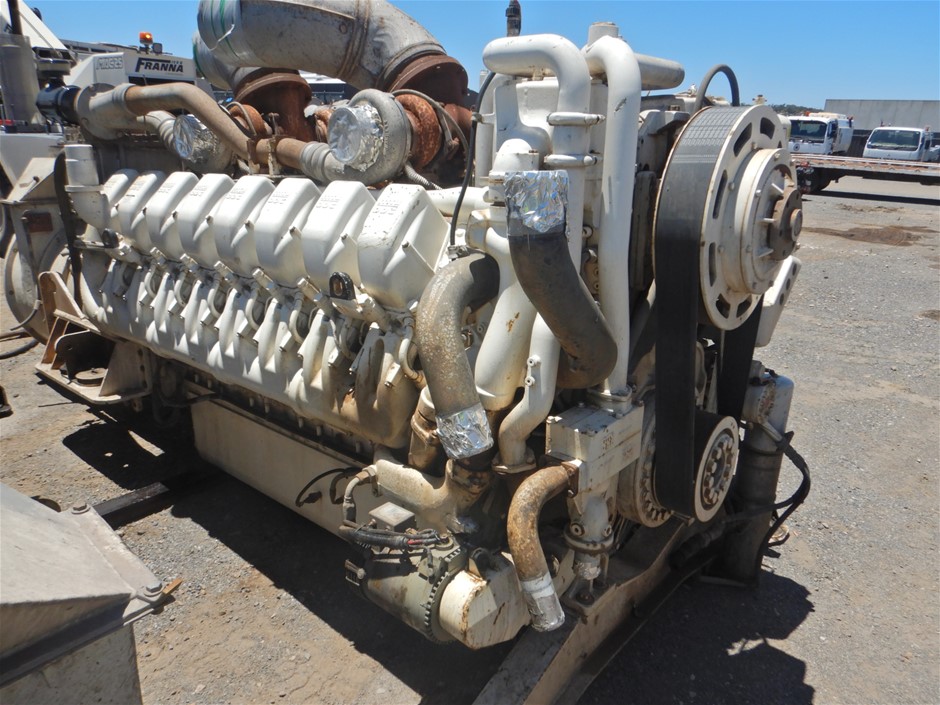 Detroit 16V-71 Quad turbo Diesel Motor (Pooraka, SA) Auction (0009 ...