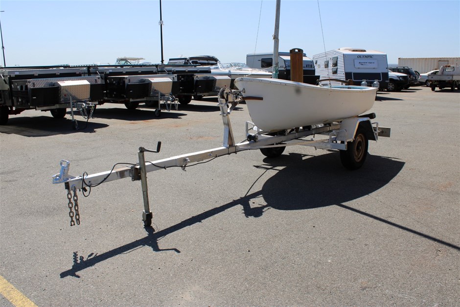Sailing Dinghy Clinker F/glass with trailer Sail Boat Auction (0001 ...