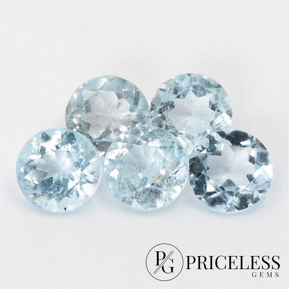 10.57ct 5 Piece Stunning Sky Blue Topaz Auction (0021-2541362) | Grays Australia