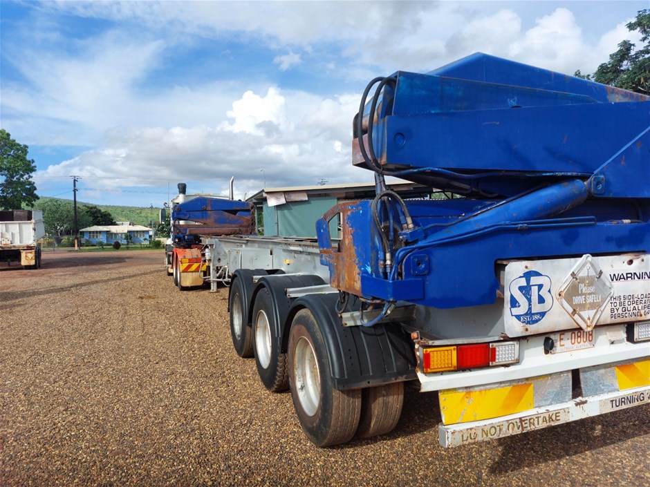 Steelbro Lowline MK6 SBS33 Triaxle Side Lifter Lead Trailer Auction ...