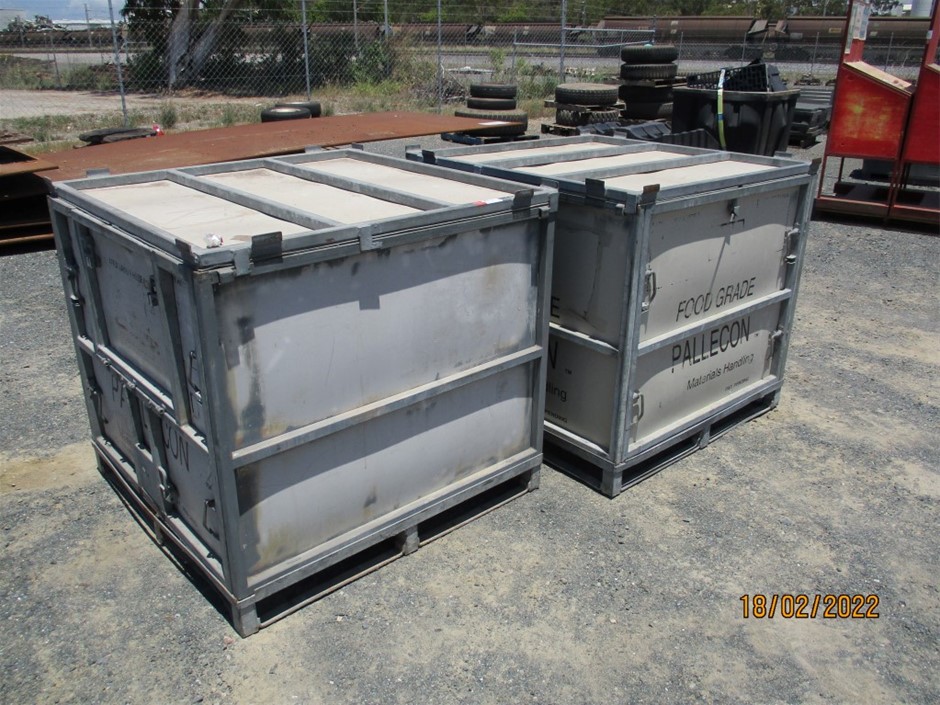Qty 2 x Food Grade Pallecon Storage Containers Auction (0040-7037171 ...