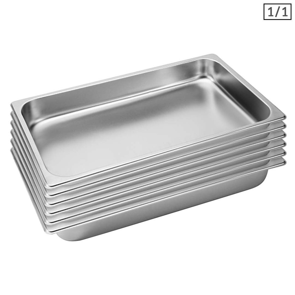 Buy SOGA 6X Gastronorm GN Pan Full Size 1/1 GN Pan 6.5cm Stainless Steel Tray | Grays Australia