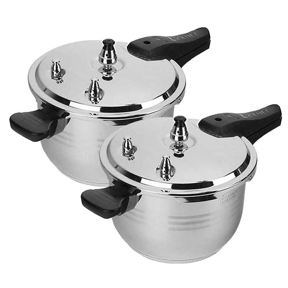 Buy 2X 5L Commercial Grade Stainless Steel Pressure Cooker | Grays ...