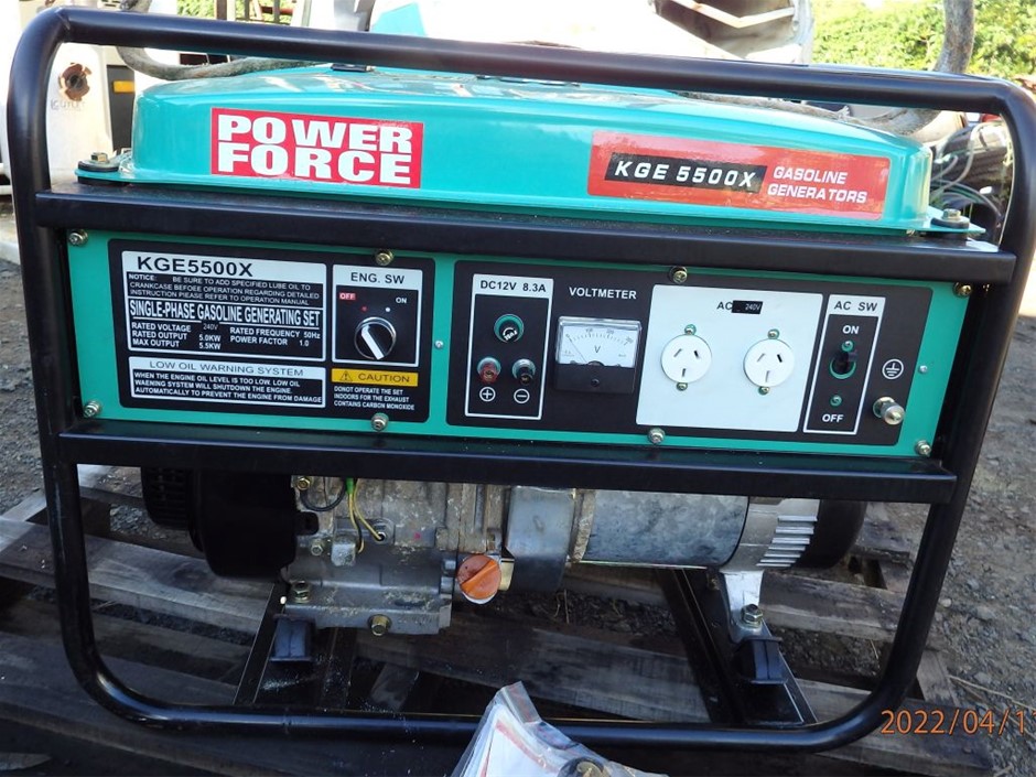 Generator,Powerforce KGE5500X, Auction (0018-5048588) | Grays Australia