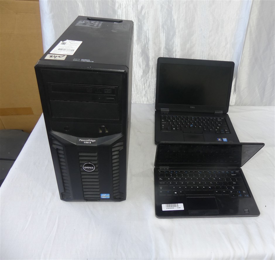 Box of Dell Latitude Laptops/ Server Midi Tower Approx Includes Auction ...
