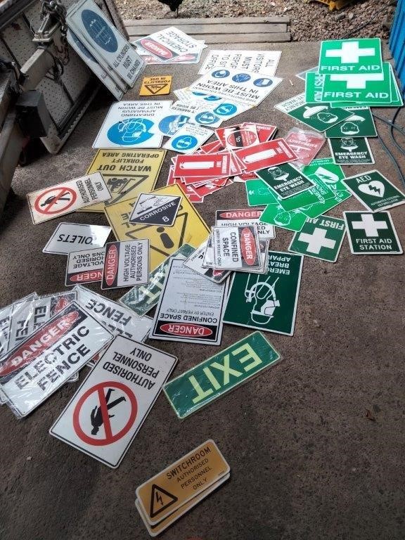 Safety Signage Assortment Plastic Auction (0021-7038300) | Grays Australia