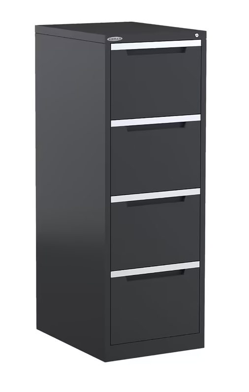 OLV4DFCGR Steelco 4 Drawer Filing Cabinet Graphite Ripple Auction (0009 ...