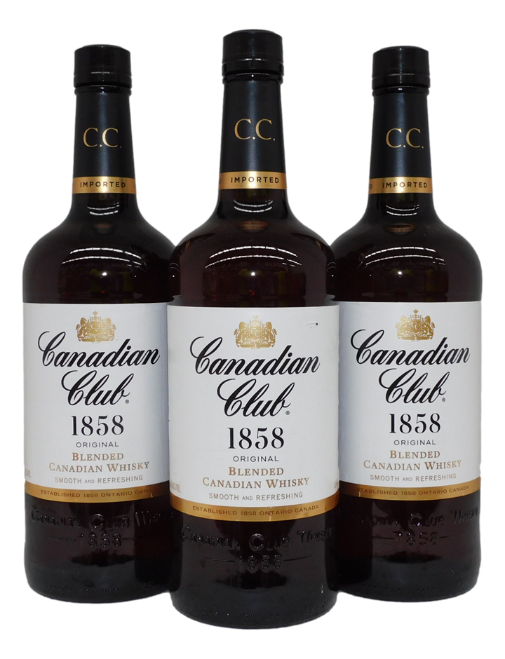 Canadian Club 1858 Original Canadian Blended Whisky (3 x 1L) Canada ...
