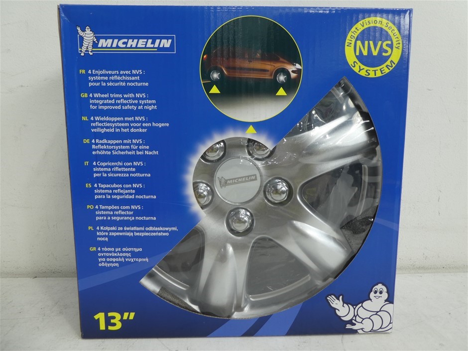 16 x Michelin 13" 6-spoke Plastic Wheel Trims (Covers) Polished Auction ...