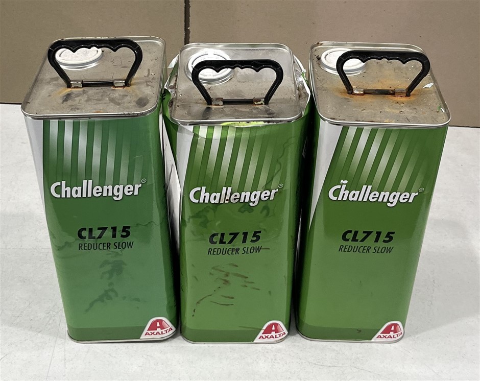 Qty 3 x Challenger CL715 5L Tins of Reducer Slow Auction (0109-2186003 ...