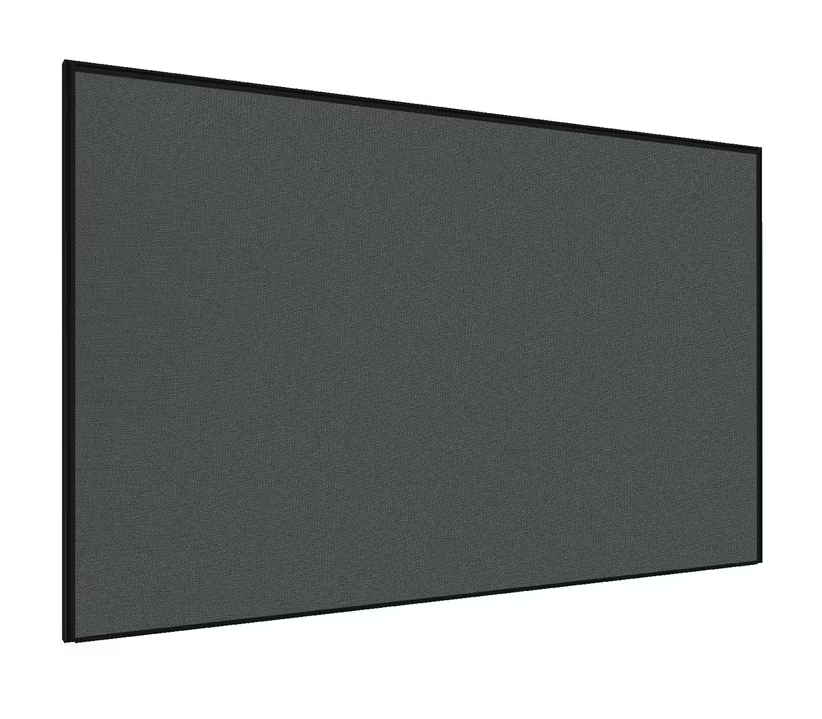 Stilford Screen 1800 W x 1250 H mm Black Frame Grey Fabric Auction ...