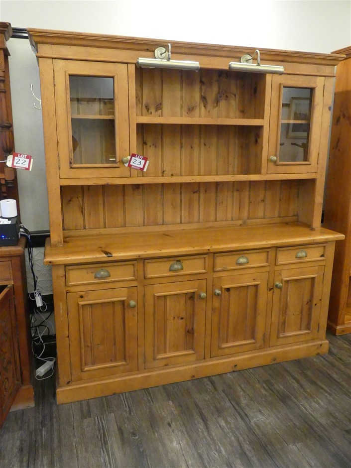 Timber Display Unit with Storage and Lights Auction (0023-5048806 ...