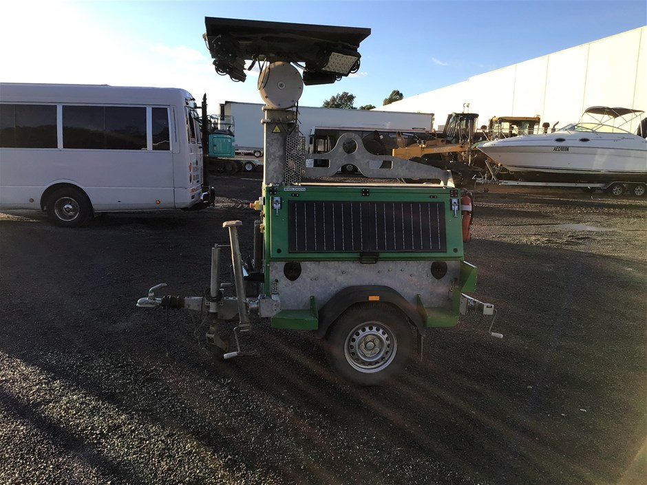 2017 Verdegro Hybrid LED Telescopic Lighting Tower Trailer Auction ...