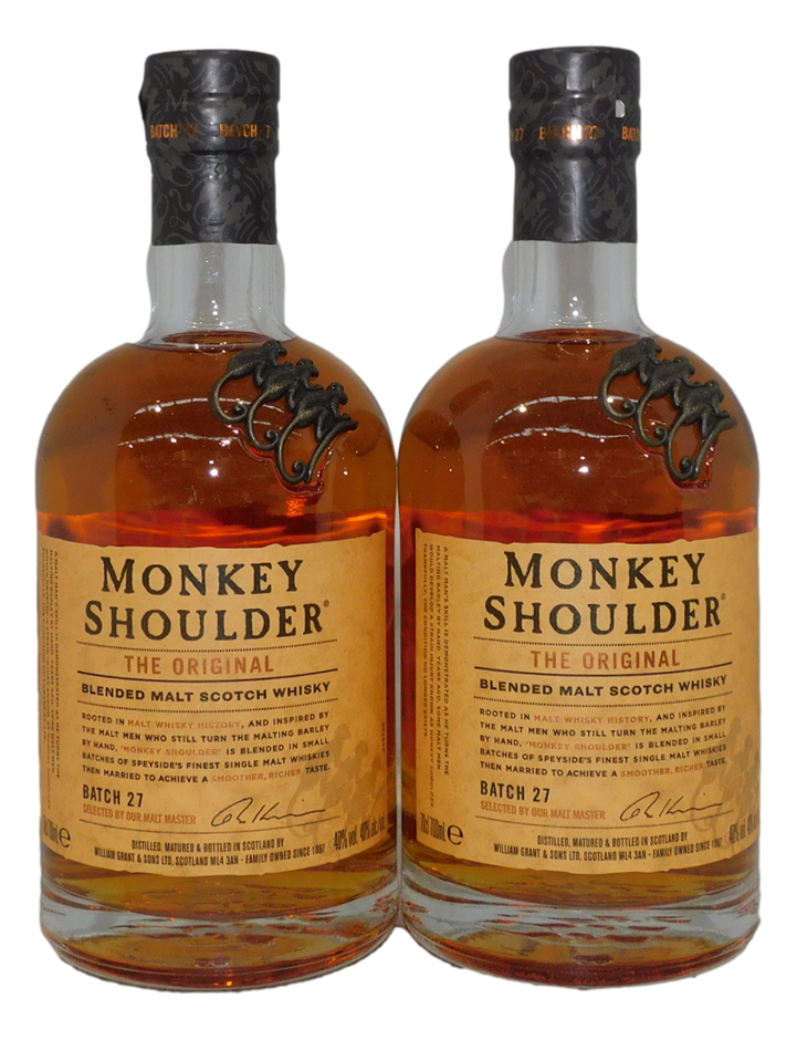 Monkey Shoulder The Original Blended Scotch Whisky (2 x 700mL) Scotland ...