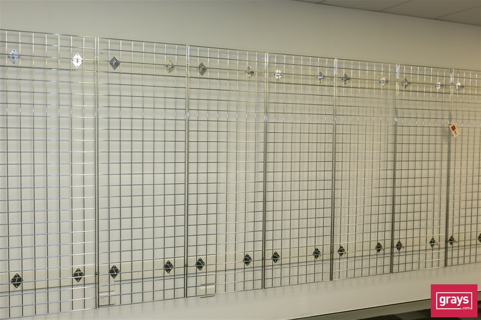 Qty 48 x Wall Mounted Mesh Hanging Racks Auction (0242-5049063) | Grays ...