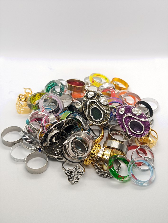 Bulk 100x assorted ring jewellery Auction (0001-2546209) | Grays Australia