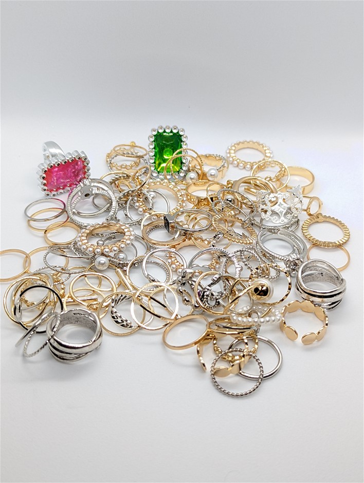 Bulk 100x assorted ring jewellery Auction (0001-2546987) | Grays Australia