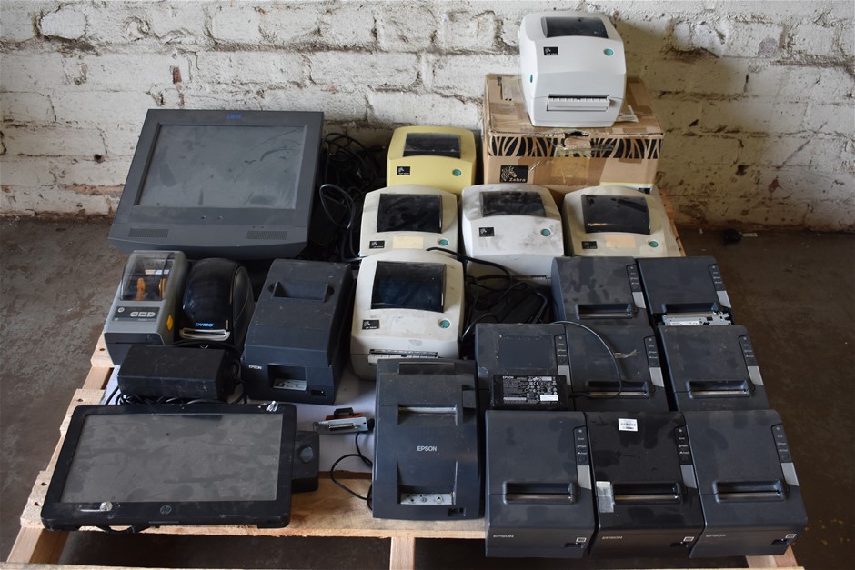 Pallet of Zebra, Epson, Dymo Label and Receipt Printers and IBM + HP ...